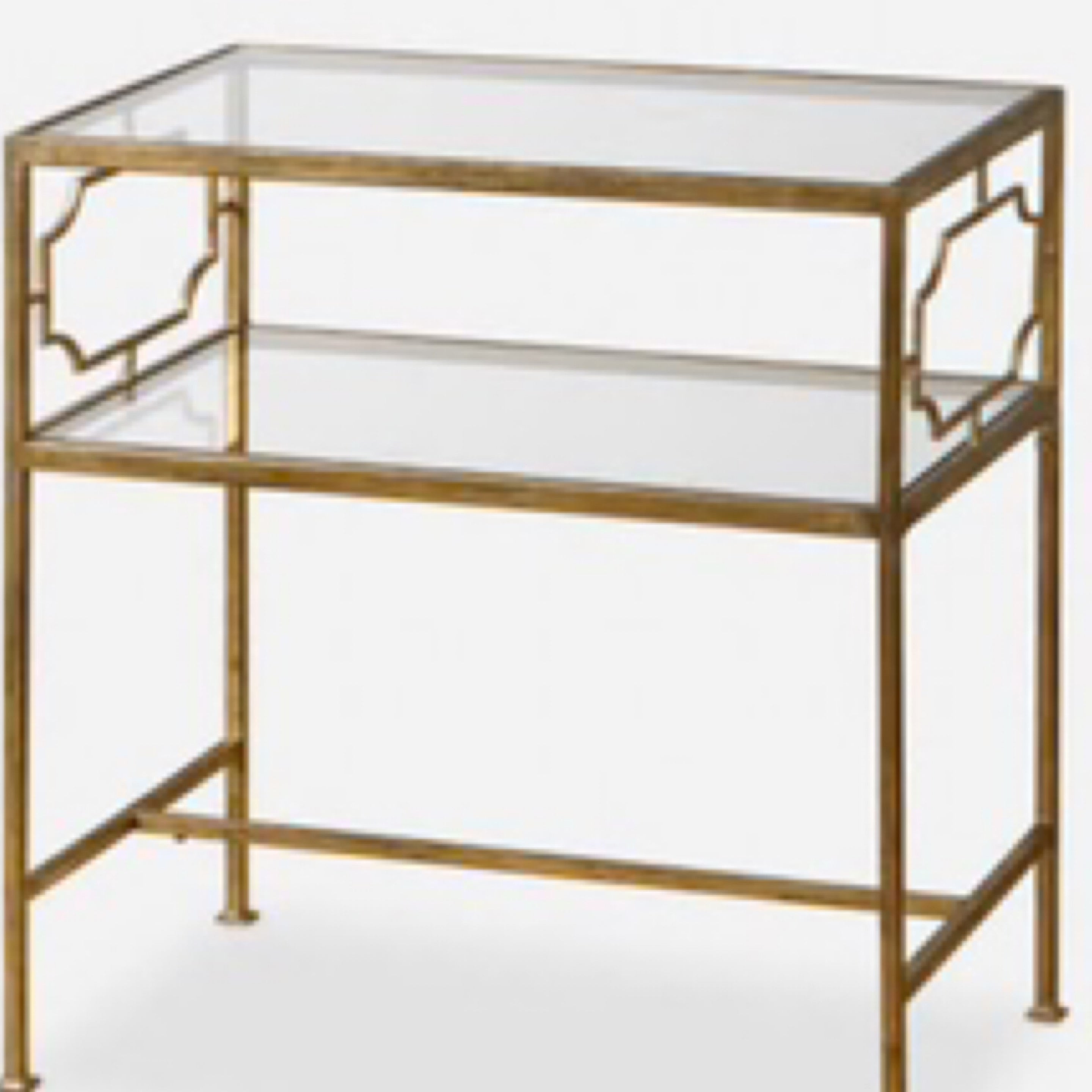 Gold leaf accent table – Grayson Carter Design